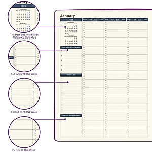 Appointment Book 2024-2025 /Planner - Weekly Appointment Book, JUL 2024 - JUN 2025, 8.5" x 11", Daily/Hourly Planner with 15-Minute Interval, Purple