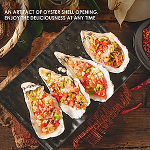 Oyster Opener Set, Oyster Shucking Knife Set with Gloves, Adjustable Oyster Opener Machine Ideal Seafood Tools