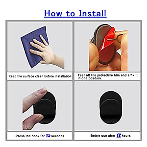 Ring Hook Mount Accessories, Asonlye 8 Pieces Upgrade Version Phone Mount Plastic Hooks for Universal Cellphone Finger Ring Holder Grip Stand - (Black)