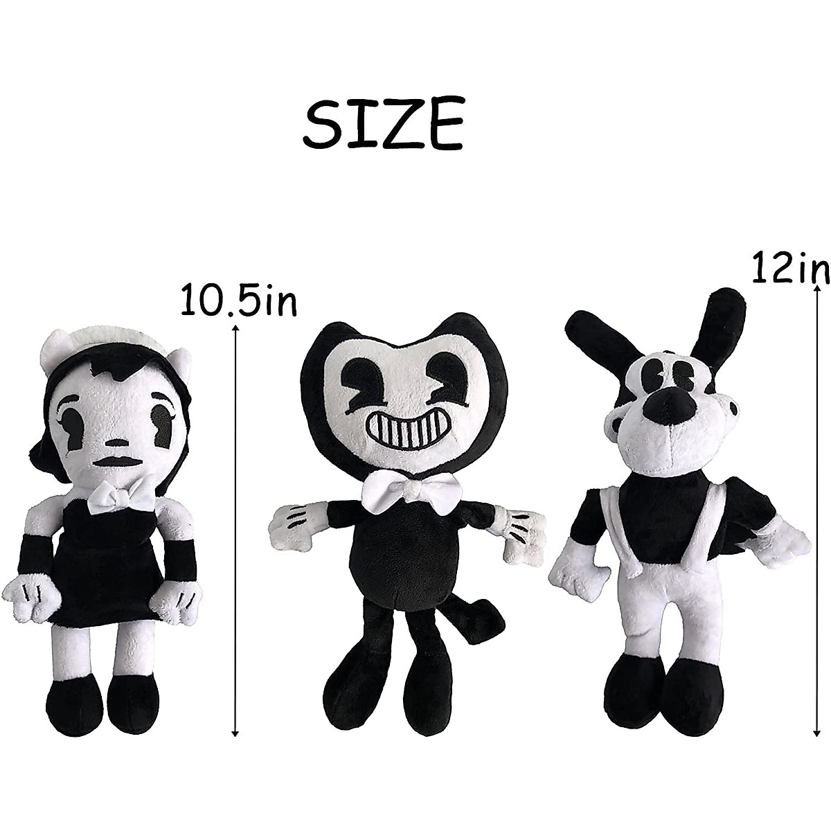 Msfdcdr Bendy Plush Toys Doll Cute Game Horror Bendy Plush Soft Stuffed Animals Toys for Kids Children with 11.8"