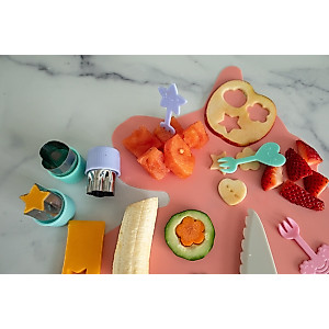 Handstand Kitchen Unicorn Char-cute-rie 18-piece Charcuterie Set for Kid Safe Cooking