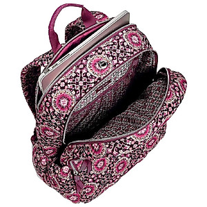 Vera Bradley Iconic Campus Backpack in Raspberry Medallion Performance Twill