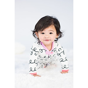 Lamaze Organic Baby baby girls Play, Footed Sleepwear, 1 Pack and Toddler Sleepers, White/Pink, New Born US