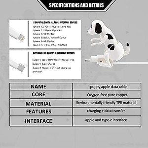 HIKATOP Funny Electronic Dog Data line, Dog Toy Smartphone USB Cable Charger,for Phone Android Type-C Various Models Phones.Spoof Toy Data Cable