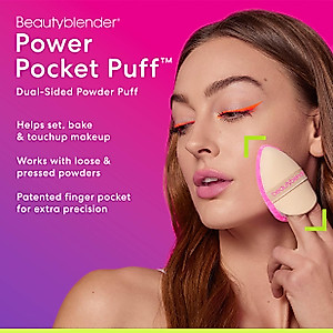 Beautyblender® | Pocket Puff™ Dual-Sided Beauty Blender Powder Puff for Setting and Baking, Reusable, Washable