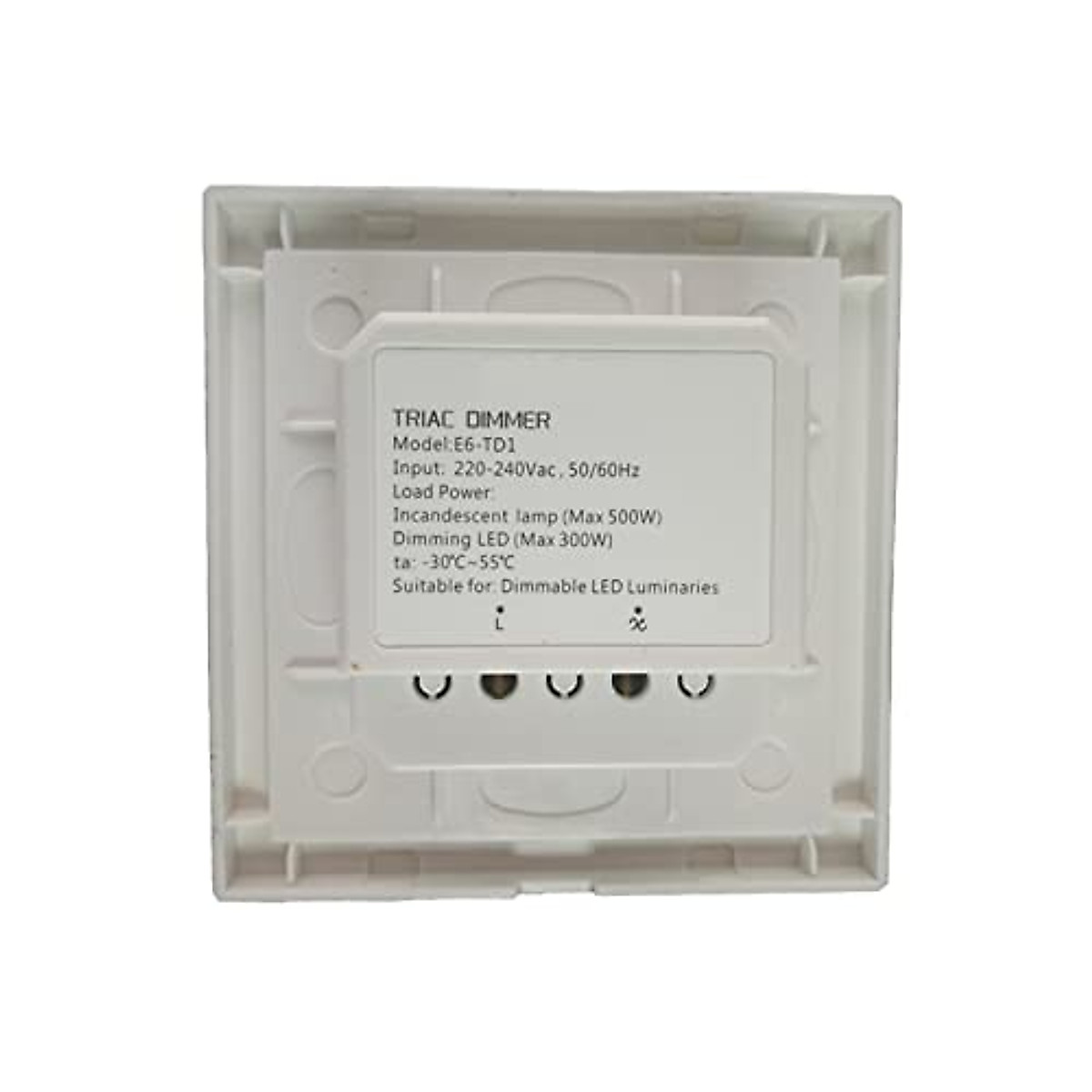 LAZIRO LED Dimmer 220V E6-TD1 Knob Panel Dimming Controller Triac Edge Lamp Incandescent Halogen
