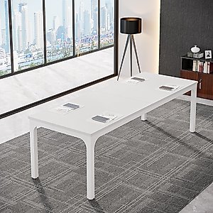 Tribesigns 6.5FT Conference Table, 78.7 Inche Rectangle Meeting Seminar Table, Large Business Tables for 6-8 People (Only Table)