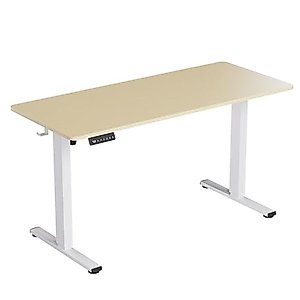 Standing Desk, Height Adjustable Desks with Powerful Motor and Cable Management,Electric Sit Stand Desk with Hight Preset Design for Home Office Use 55x24 in Maple