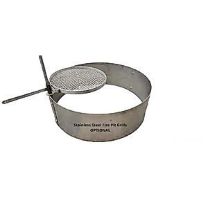 18" Deep Fire Pit Liner-Campfire Ring 45" Diameter Stainless Steel