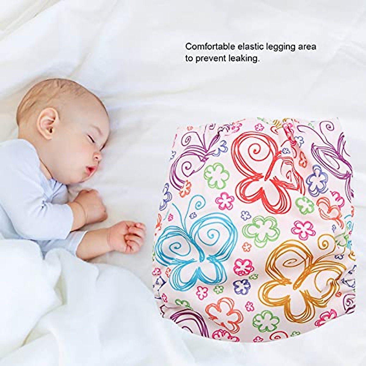 Infant Cloth Diaper Swim Diaper, Washable Reusable Pocket Diapers for Baby Toddler Girls Boys (BL001)