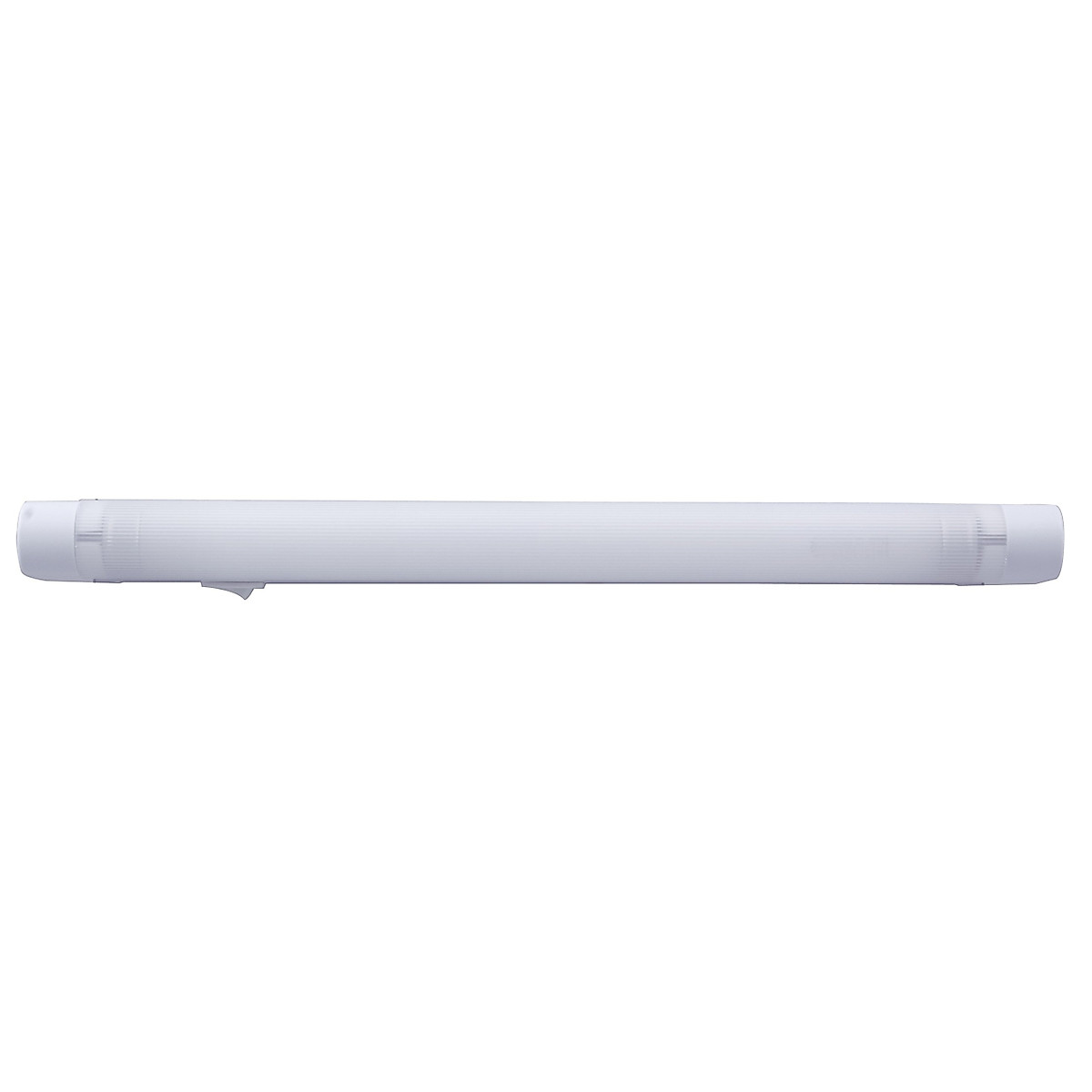 Enbrighten SlimLine 14in. Fluorescent Light Fixture, Plug-in, 5ft. Power Cord, F8T5 Bulb, Warm White, Flicker-Free, No-Hum, Instant-On Electronic Ballast, Linkable, On/Off Rocker Switch, White, 10168