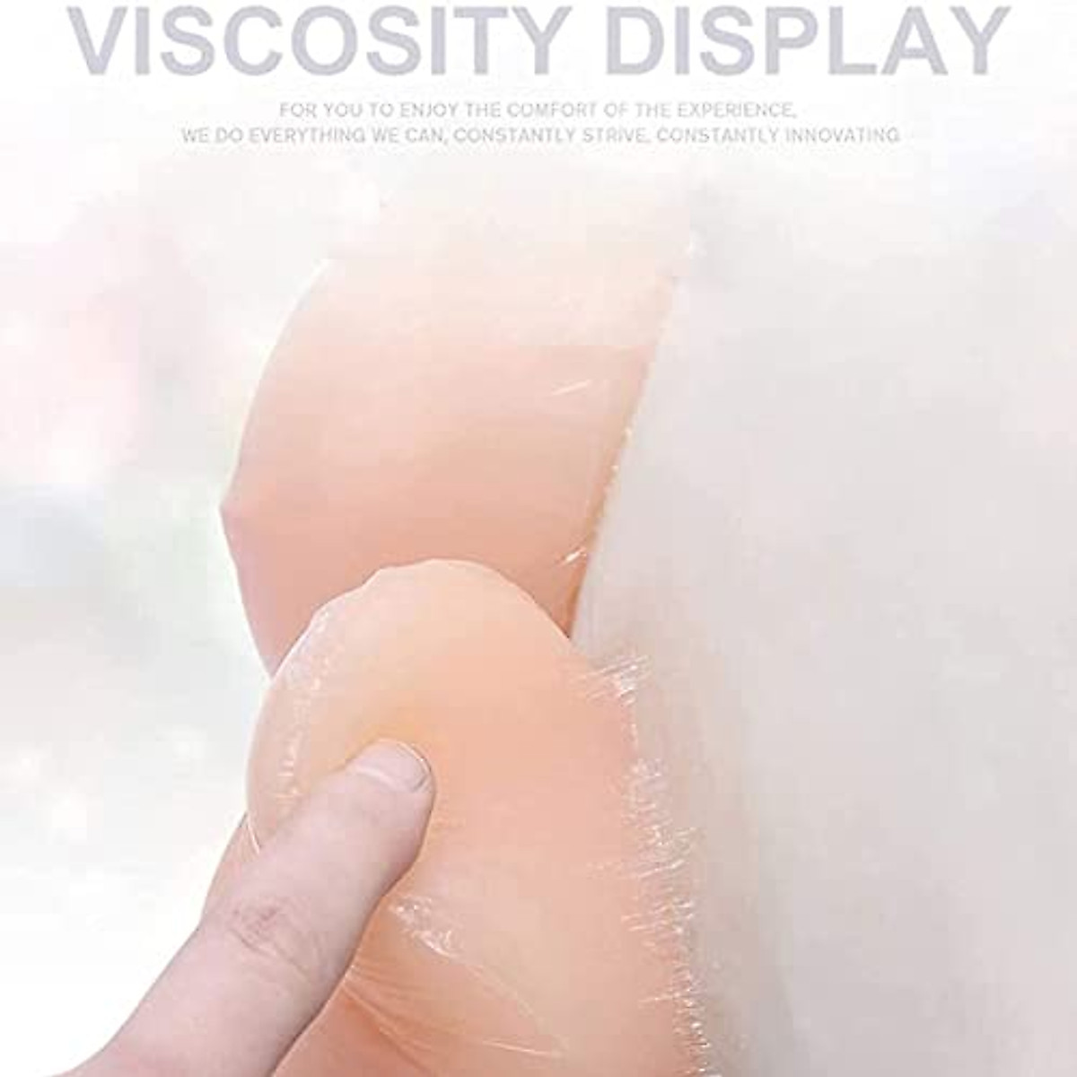 Lifelike Silicone Breast Forms Woman Breast Enlarger Mastectomy Prosthesis Self Adhesive False Breast False Boobs for Crossdress Transvestite and Cosplay,Nude,C Cup (800g/pair)