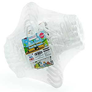 HANGERWORLD 11.8inch Kids Child Baby Pant and Skirt Hangers with Clips Swivel Hook (10 Pack, White)