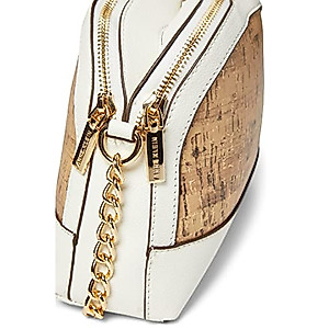 Anne Klein Triple Compartment Crossbody, Anne White/Cork
