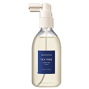 AROMATICA Tea Tree Purifying Hair Set - Gift Set with Vegan Shampoo, Tonic Spray and Essential Oil for Itchy, Greasy Hair