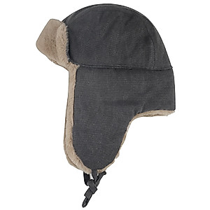 Connectyle Mens Trooper Trapper Hat with Ear Flaps Winter Warm Hat Windproof Cold Weather Hat Black