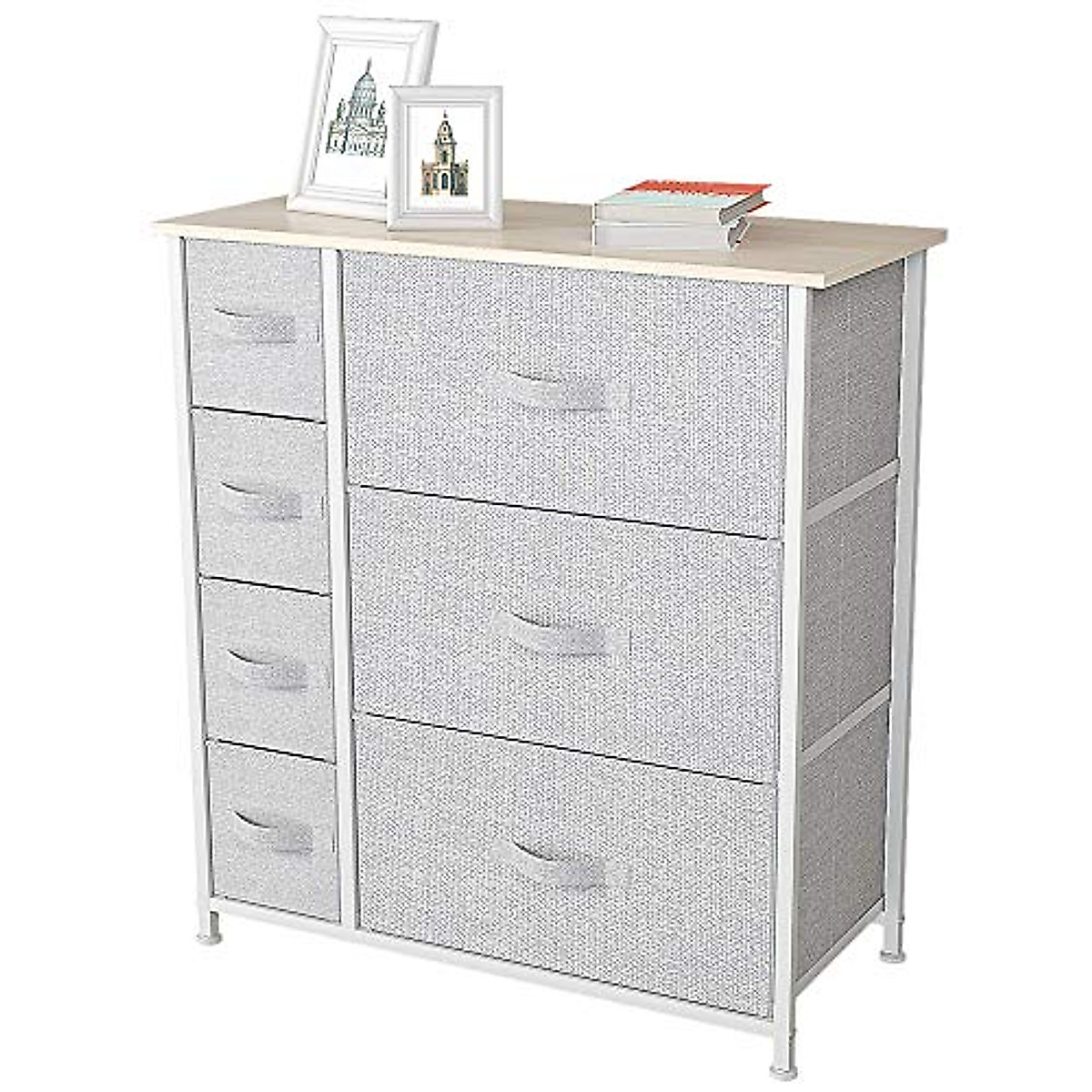 YITAHOME Dresser with 7 Drawers - Fabric Storage Tower, Organizer Unit for Bedroom, Living Room, Hallway, Closets & Nursery - Sturdy Steel Frame, Wooden Top & Easy Pull Fabric Bins