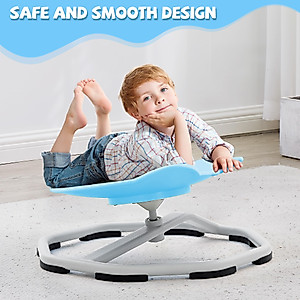 Jootan Sensory Spinning Chair, Spin Chair for Kids Autism, Non-Slip Kids Swivel Chair, Kids Sensory Chair, Sit and Spin Toy Training Body Coordination (Blue)