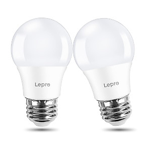 Lepro LED Refrigerator Light Bulb - 40W Equivalent Waterproof Appliance Bulb Replacement for Frigidaire, 5000K Daylight Non-Dimmable Freezer Bulbs with 450 Lumen, 120V 5W A15 E26 Medium Base, 2 Pack