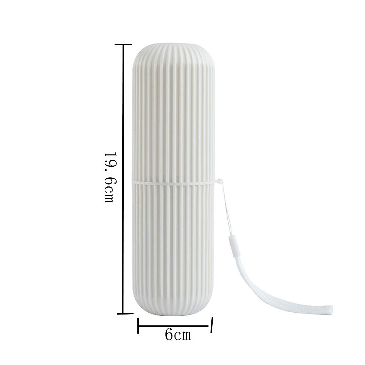 1 Piece Plastic Toothbrush Case Holder Travel Toothpaste Toothbrush Bin Holder Storage Wash Cup for Outdoor Travel Trip, Beige