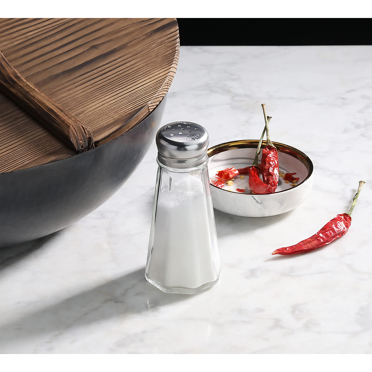 New Star Foodservice 22285 Paneled Salt and Pepper Shaker Mushroom Top, 1-Ounce, Set of 24