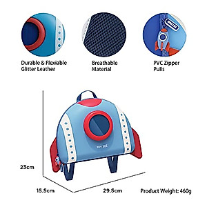 Zoy zoii Toddler Backpack for Boy, Kids Mini Battleship Backpack Gift, Preschool Kindergarten Travel Bag for 2-5 Years