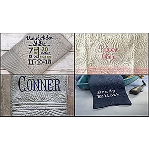 OllieByBeebz Personalized Baby Quilt Baby Blankets Monogrammed Blankets for Kids Baby Blankets for Boys Girls Embroidered Baby Gifts