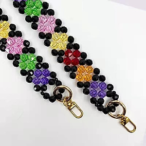 Bead Floral Designer Acrylic Crystal Clear Pearl Beaded Box Tote Bag Women Party Bucket Handbag Spring Summer MULTI S