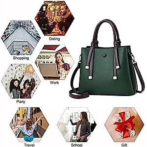 Handbags for Women's Soft PU Leather Hobo Shoulder Bag Ladies Tote Bags Purses and Crossbody Bag (Black)