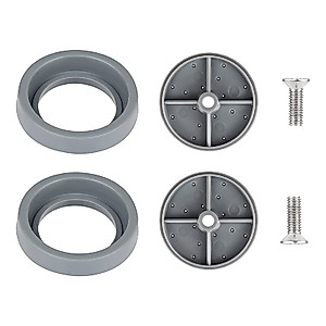 KANONEY 2 Pack Pre-Rinse Spray Valve Repair Kit for Most Commercial Sink Faucet Dish Sprayer Touch On Kitchen Sink Faucets 1.42 GPM Spray Face Bumper and Screw Repair Part, Grey