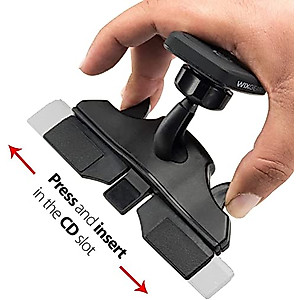 WixGear Cd Mount, CD Slot Magnetic Car Mount Holder for Cell Phones and Mini Tablets with Fast Swift snap Technology, [Only Fits CD Player Slots Measuring 4.5 to 5 Inches]