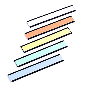 MasterVision Magnetic Data Card Holders, 6 x 1 Inches, Black, Pack of 10 Holders (FM2632)