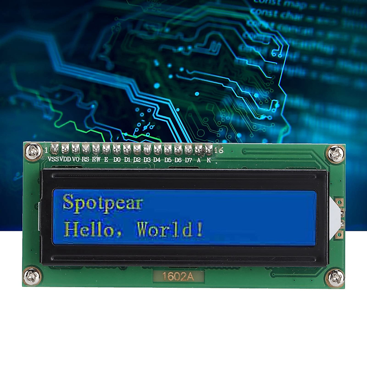1602 LCD Display Screen Blue, LCD Display Module, Screen Expanding Board Accessories for Raspberry Pico(I2C Serial Port)