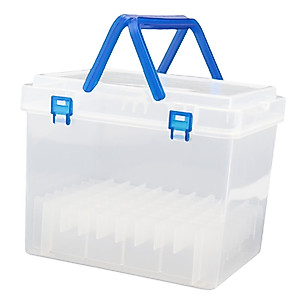 Yiju Markers Pens Box Pen Holder Storage Organizer Case for Paint Sketch Markers, 80 Slot