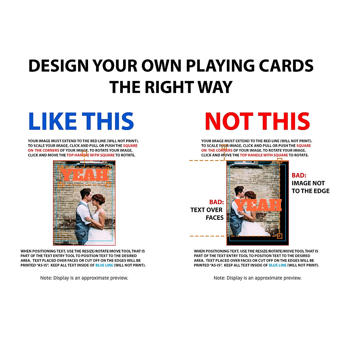Discount Photo Gifts Custom Playing Cards - Add Images and Text to Personalize Your Deck of Cards - Personalized Poker Cards
