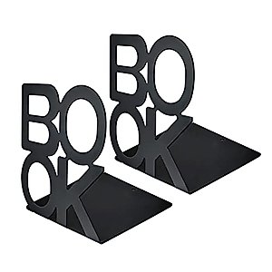 Book Ends, 4 Pieces Bookends for Shelves, Metal Book Ends Supports for Bookrack Desk,Books, Unique Appearance Design,Heavy Duty