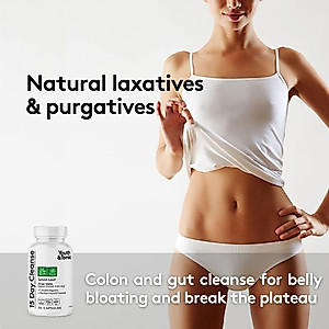 Youth & Tonic Colon Cleanser & Detox for Loss of Waste, Breaking The Plateau, Bloating. 60 Pills for Cleanse with Senna Leaf, Apple Cider Vinegar, Glucomannan and More