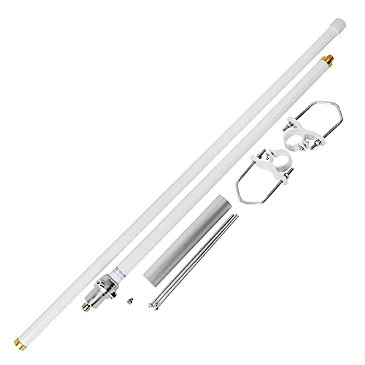 UAYESOK Amateur Base Station Antenna Dual Band UV 2Meter 70cm Fiberglass Mobile Radio Antenna GMRS Vertical Base Antenna 5.8' 200W High Gain for Device Repeater Police Scanner Truck SUV