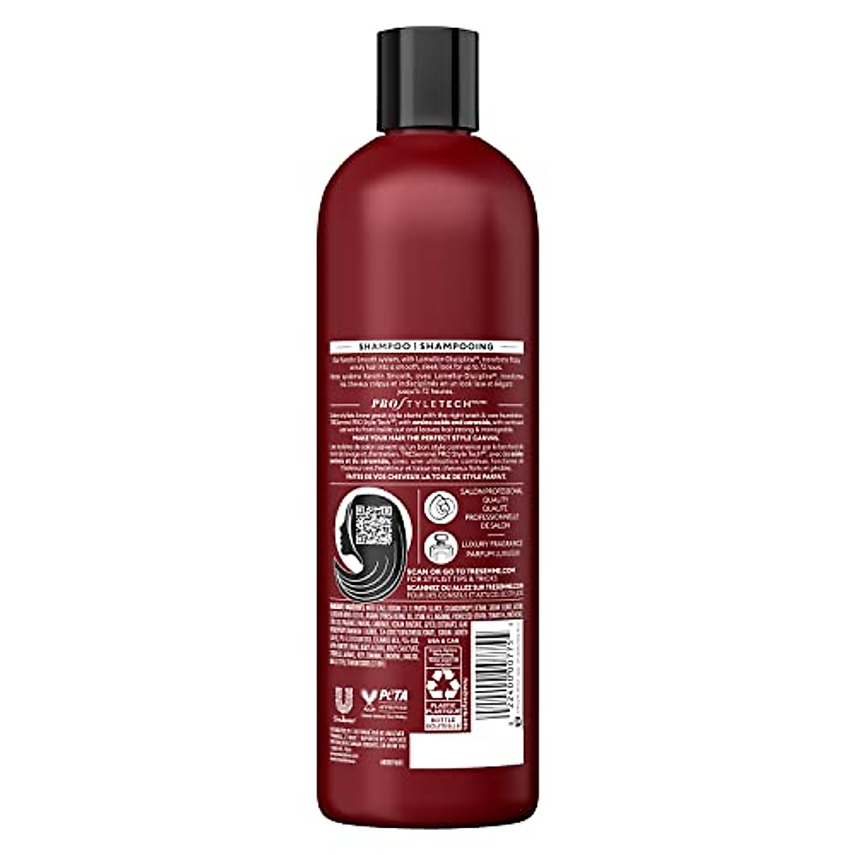 TRESemmé Keratin Smooth Smoothing Shampoo for Frizzy Hair Formulated With Pro Style Technology 20 oz