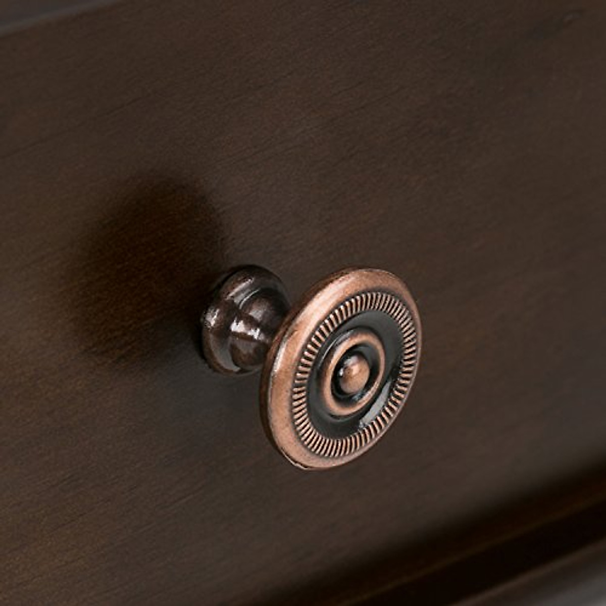 SIMPLIHOME Carlton SOLID WOOD Transitional Modern 42 inch Wide Home Office Desk, Writing Table, Workstation, Study Table Furniture in Dark Tobacco Brown with 1 Drawer