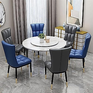 FIXARE Kitchen Dining Chairs Set of 4 Modern Metal Leg Living Room Chairs Water Proof Leather Upholstered Side Chairs Kitchen Counter Chairs (Color : Gray)