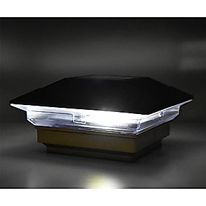 8 Pack Copper Outdoor Garden 4 x 4 Solar LED Post Deck Cap Square Fence Light Landscape Lamp Lawn PVC Vinyl Wood