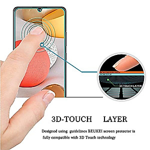 beukei (3 Pack) Compatible for Samsung Galaxy A42 5G Screen Protector Tempered Glass, Touch Sensitive,Case Friendly, 9H Hardness