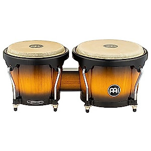 Meinl Percussion Bongos Hand Drum Set 6.75" and 8" with Hardwood Shells and Tuning Key — NOT Made in China — Headliner Series, 2-Year Warranty, Vintage Sunburst (HB100VSB)