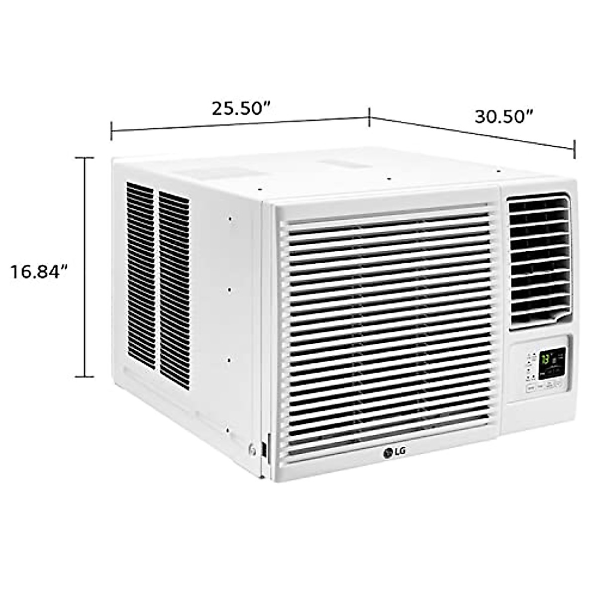 LG 23,000 BTU Window Air Conditioner with Supplemental Heat, Cools 1,440 Sq.Ft. (36' x 40' Room Size), Electronic Controls with Remote, 2 Cooling, Heating & Fan Speeds, Slide In-Out Chassis, 230/208V