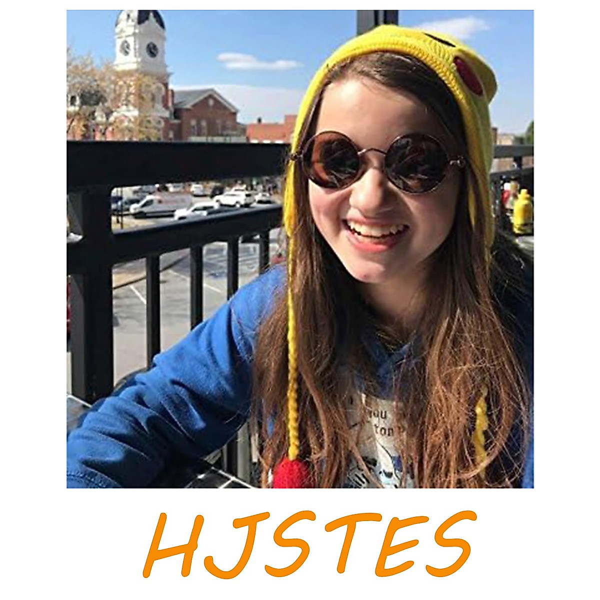 HJSTES Vintage Round Steampunk Sunglasses for Women Men Circle Gothic Glasses Retro Metal Frame(Brown Lens/Bronze Frame)