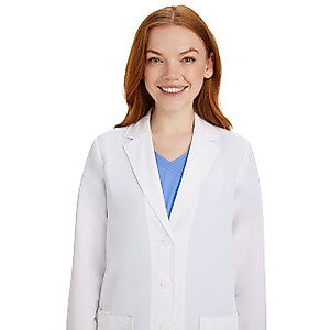 Healing Hands Lab Coat Women 3 Pocket Full Sleeve Mid-Length 5053 Faith The White Coat Minimalist Collection White M