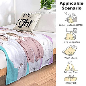 Kpop Merchandise Blanket Ultra Soft Warm Throw Blanket Fuzzy Bedding for Traveling Camping Couch Sofa Gifts 50"X40"
