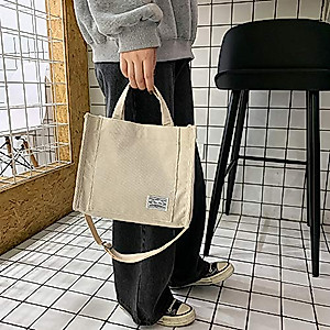 Large Tote Bag for Women,Corduroy Hobo Bag,Satchel Bags Casual Crossbody Bag for Travel