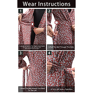 PRETTYGARDEN Women's Casual Long Summer Dresses Boho Floral Wrap V Neck Short Sleeve Split Maxi Beach Dress (Red -1,Medium)